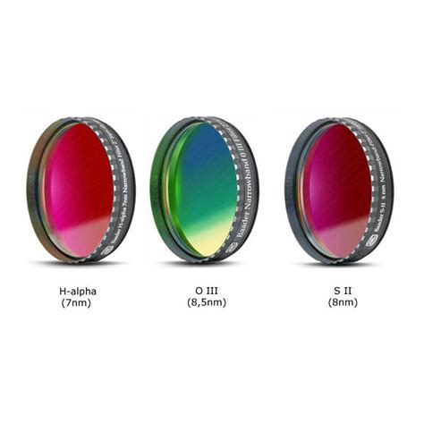 Baader Set De Filtros De Banda Estrecha Ccd H Alfa 7nm 2 Oiii Y Sii