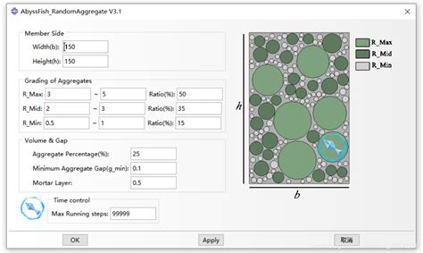 abaqus混凝土随机骨料生成插件 细观模型 二维随机投放骨料插件 csdn博客