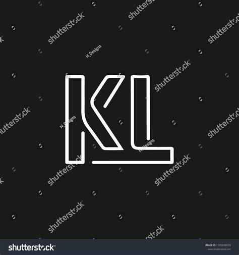 Kl Letter Logo K L Initials Stock Vector Royalty Free 1295698039 Shutterstock