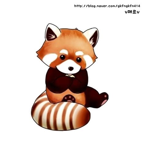 손그림 강좌 귀여운 랫서팬더 그리기 네이버 블로그