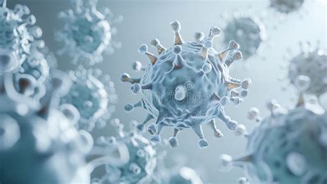 Microscopic Visualization Of Viral Particles Depicting Contagious
