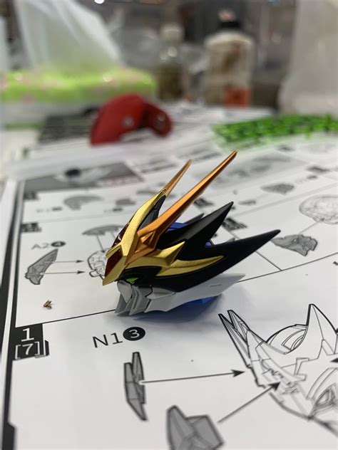 御大将おん 模型制作部 on Twitter hobbyspace36 摩動核 西方青竜 頭部完成 口元と目の周りが塗装済み
