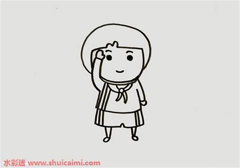 小学生侧面敬简笔画 天马图吧