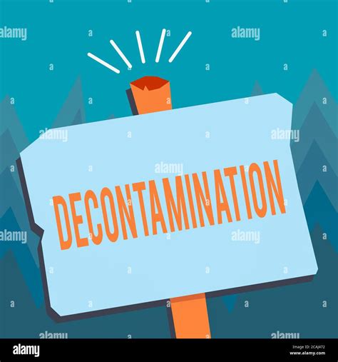 Conceptual Hand Writing Showing Decontamination Concept Meaning Neutralizing Every Presence Of