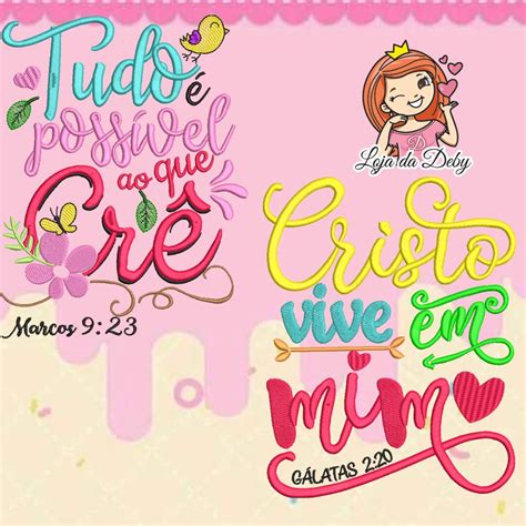 Frases Bíblicas B1 Loja Da Deby Matrizes De Bordados