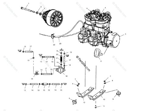 Polaris Snowmobile OEM Parts Diagram For Engine Mounting Partzilla