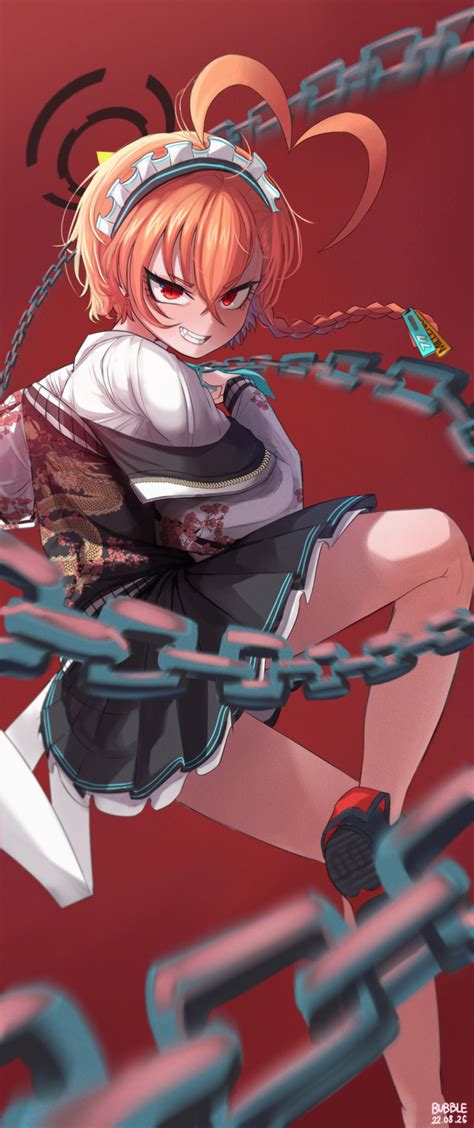 Safebooru 1girl Absurdres Ahoge Bangs Blue Archive Braid Bubble99