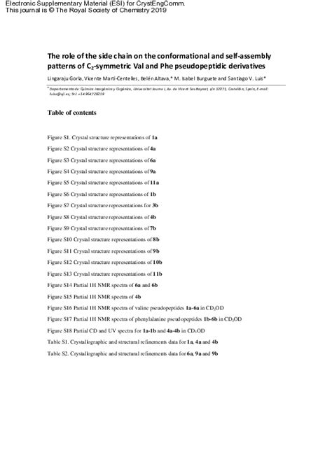 pdf the role of the side chain in the conformational and self