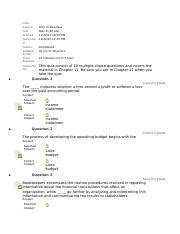 BUS 100 Quiz 8 User Course Test Started Submitte D Status Attempt