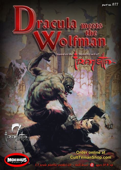 Dracula Meets The Wolfman New Moebius Kit Culttvmans Fantastic Modeling