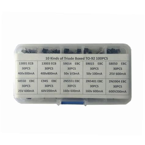 ⚡️buy Maxbell 300 Pcs To 92 Transistor Assortment Box Voltage Regulator Transistor Box Kit At