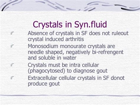 Clinical Applications Of Synovial Joint Fluid Analysis Drsandeep