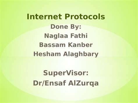 Pptx Internet Protocols Report Slides Dokumentips