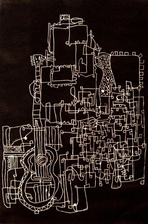 Tangled Guitar Block Print Maker Marketplace