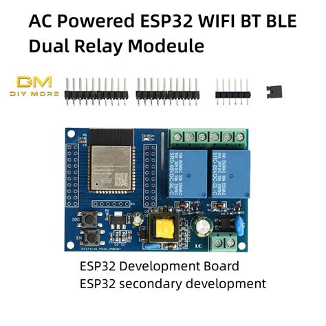 diymore ac 220v esp32 wifi บลูทูธโมดูลรีเลย์คู่ esp32 บอร์ดพัฒนารอง