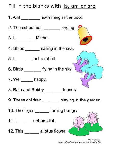 Grade 2 English Verb Worksheets