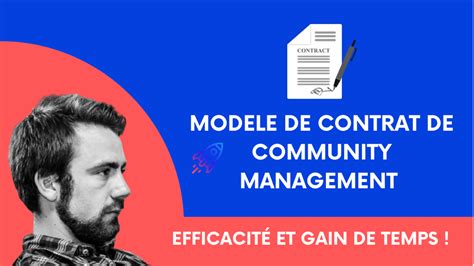 Je vais vous fournir un modèle de contrat de community management