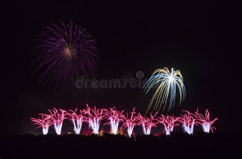 Feux D Artifice Sur Le Festival De Carcassonne Du Juillet Image Stock Image Du