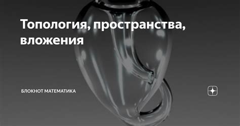 Топология пространства вложения Блокнот математика Дзен