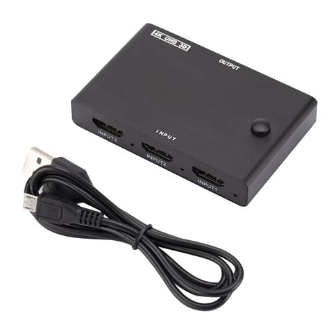 Video Selector Switcher 3 In 1 Out Switch For Monitor Game Console Set