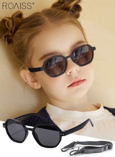 Hexagon Polarized Sunglasses For Babies Uv400 Protection Cute Beach