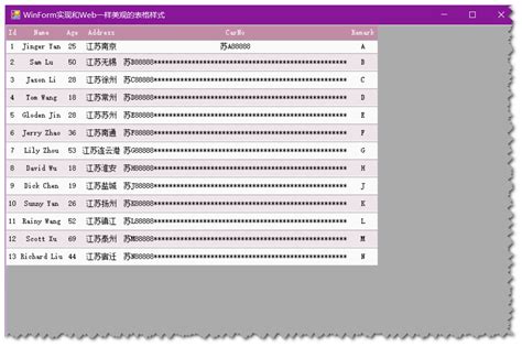 Winform实现datagridview和web一样美观的表格样式 Love In Winter 博客园