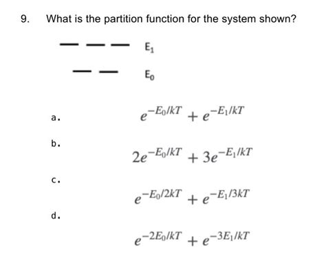 Solved What Is The Partition Function For The System Shown Chegg