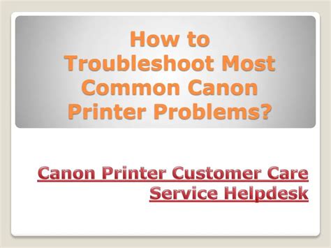 Ppt How To Troubleshoot Most Common Canon Printer Problems Powerpoint Presentation Id
