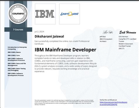 Diksharani Jaiswal On Linkedin Ibm Coursera Mainframe Ibmmainframe