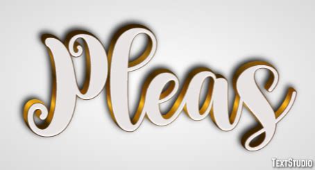 Pleas Text Effect And Logo Design Name
