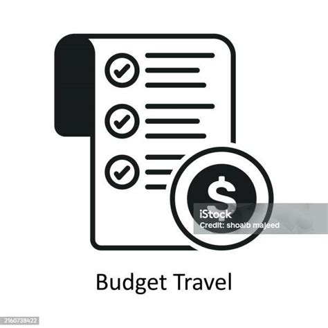 예산 여행 벡터 솔리드 디자인 일러스트 레이 션 흰색 배경 Eps 10 파일에 기호 0명에 대한 스톡 벡터 아트 및 기타 이미지 0명 경제 금융 Istock