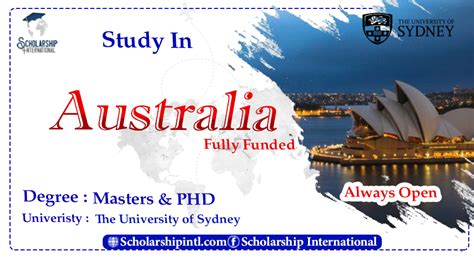 Australia Scholarship Fully Funded University Of Sydney Faculty Of