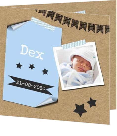 Geboortekaartje Kraft Met Foto Jongen Geboortepost Nl