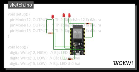 Nhap Nhay Den Wokwi ESP32 STM32 Arduino Simulator