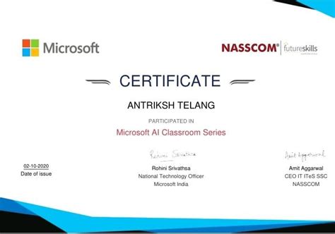 Antriksh Telang On Linkedin Microsoft Nasscom Github Futureskills