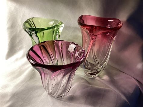 Val Saint Lambert Vases 3 Crystal Catawiki
