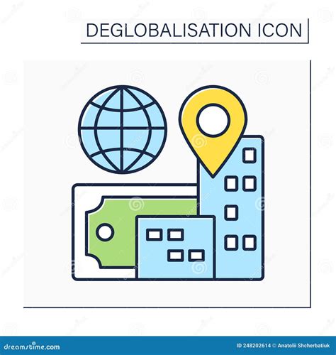 Reverse Globalization Color Icon Stock Vector Illustration Of