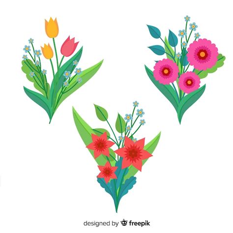 Colección Flores De Primavera Vector Gratis