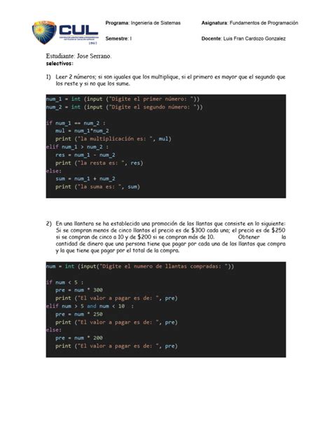 20 Ejercicios Python Secuenciales Y Selectivos Pdf Pi Presupuesto 20 Ejercicios Python Secuenciales Y Selectivos Pdf Pi Presupuesto