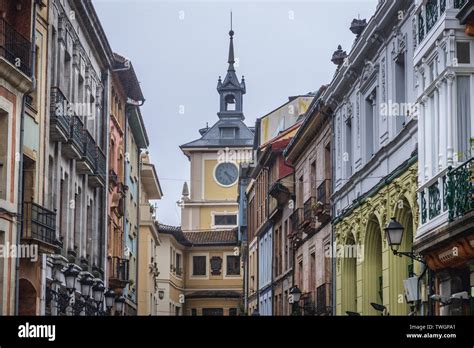 Buildings On Calle Cimadevilla A Street In Oviedo In Asturias Region