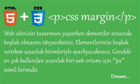 CSS Margins Dış Boşluk htmlcssdersleriogreniyorum