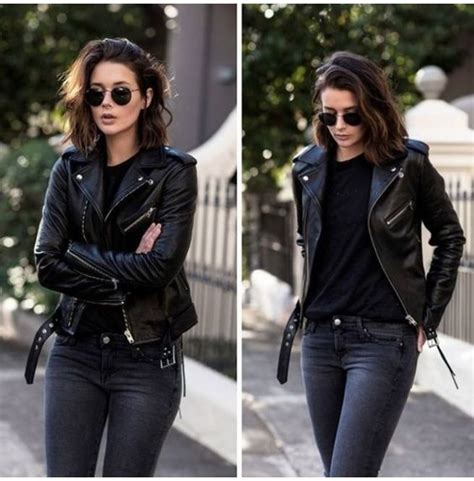 Women Black Leather Moto Jacket Womens Fashion Black Rebelsmarket