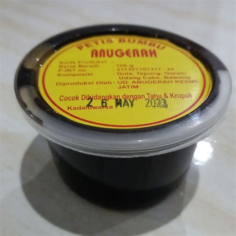 Jual PETIS BUMBU ANUGERAH 100 GRAM PETIS BUMBU SIAP SAJI OLEH OLEH KHAS