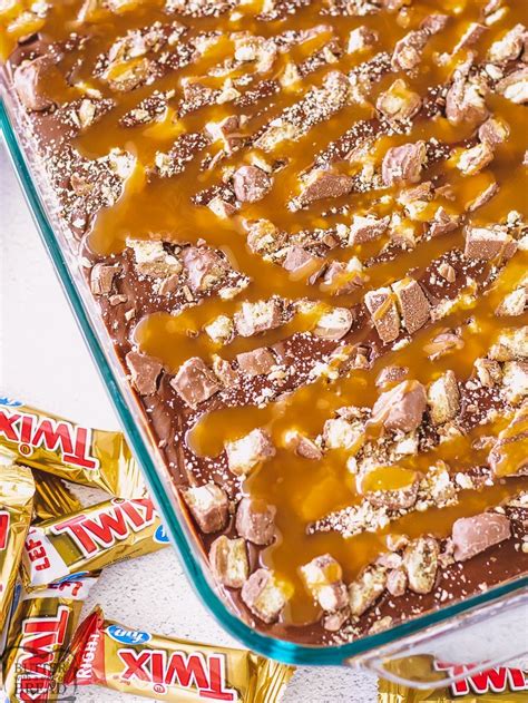 No Bake Twix Cake Is A Layered Pudding Dessert That Is So Perfect For A
