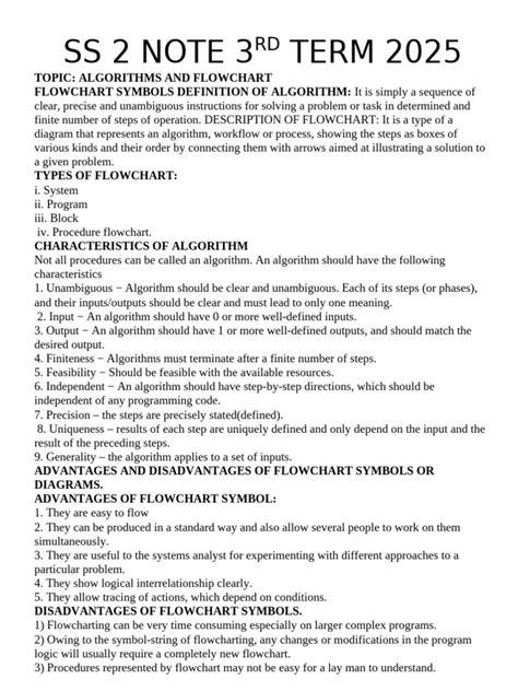 Algorithms And Flowchart Flowchart Symbols Definition Of Algorithm