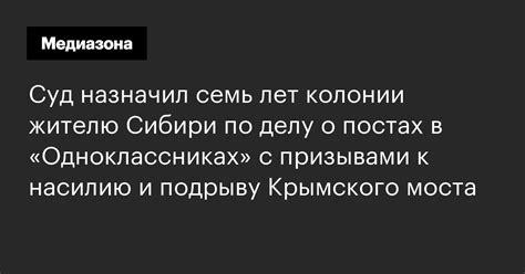 Суд назначил семь лет колонии жителю Сибири по делу о постах в