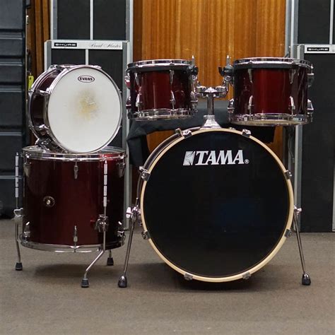 Tama Rockstar 5 Pc Shell Pack Drum Set Metallic Red Used