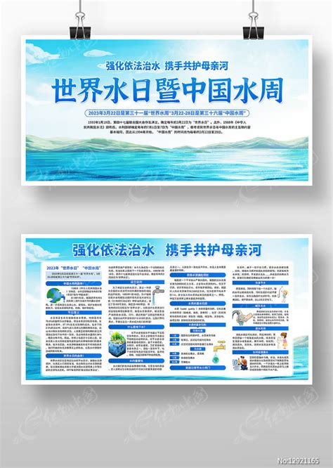 2023年世界水日中国水周主题活动展板图片下载红动中国
