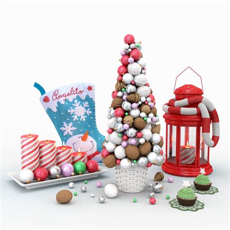 Christmas Decorations Free 3d Model Obj Free3d