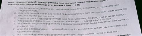 Panuto Basahin At Unawain Ang Mga Pahayag StudyX